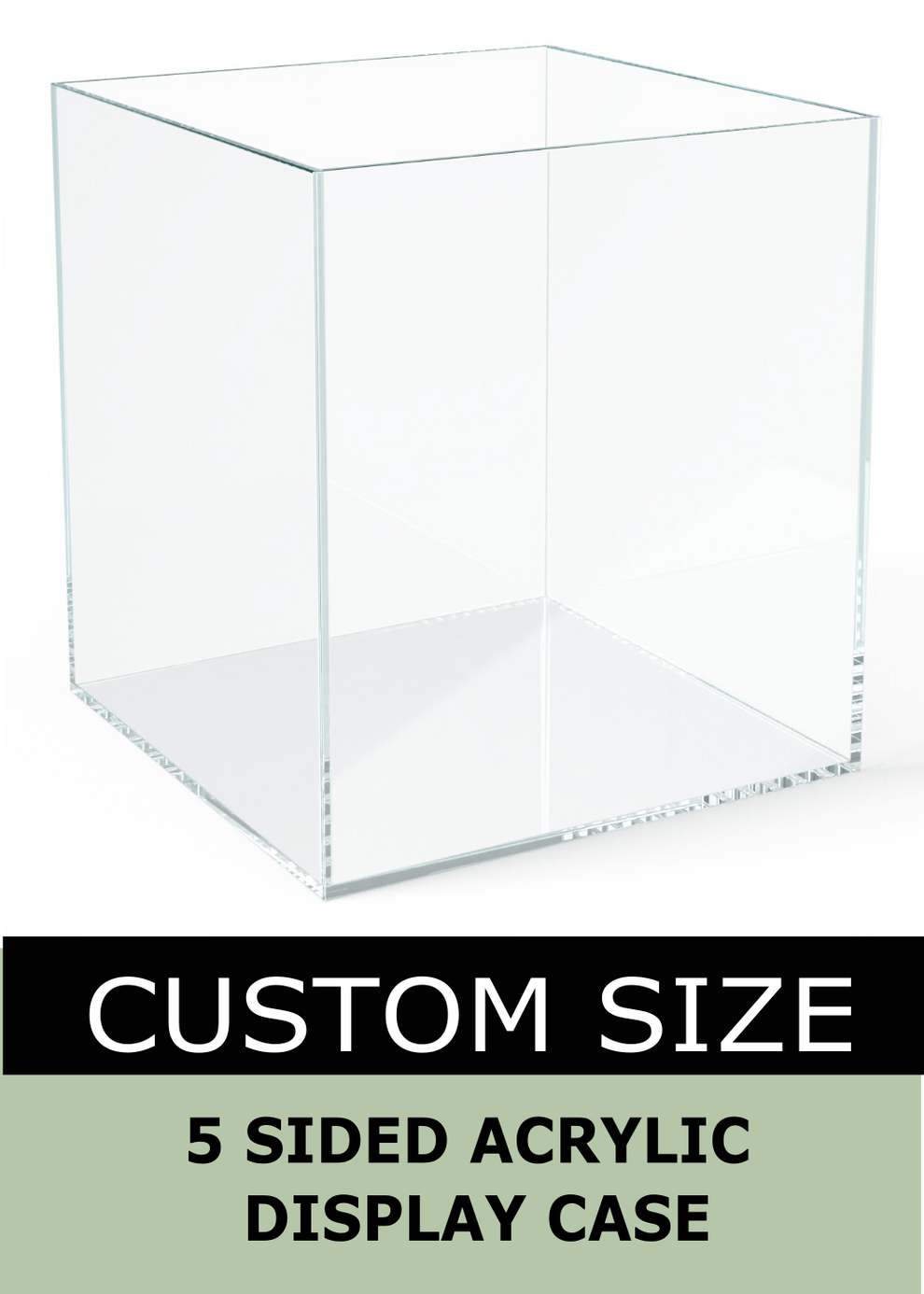 5 Sided Clear Acrylic Box - Custom Size – Pleximart