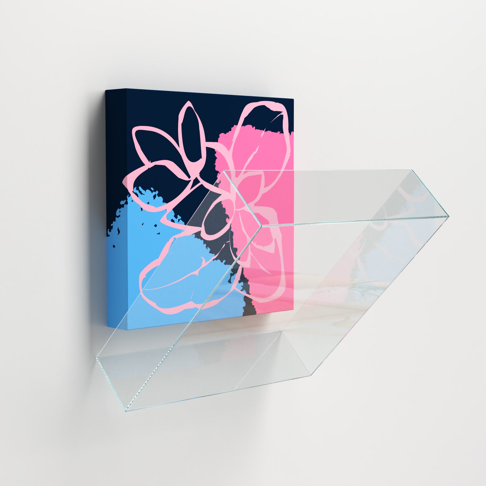Wall Mounted Acrylic Shadow Box for Framed Canvas, Matted Print, 3D Ar ...