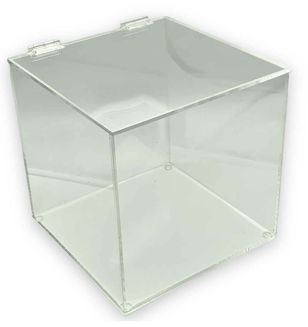 Clear Acrylic Box 1/8" thick With Hinged Top Lid – Pleximart