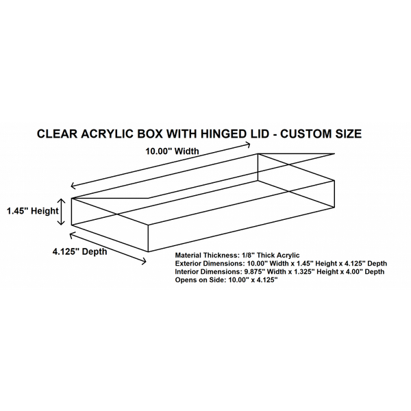Custom Made Clear Acrylic Box With Hinged Top Lid – Pleximart